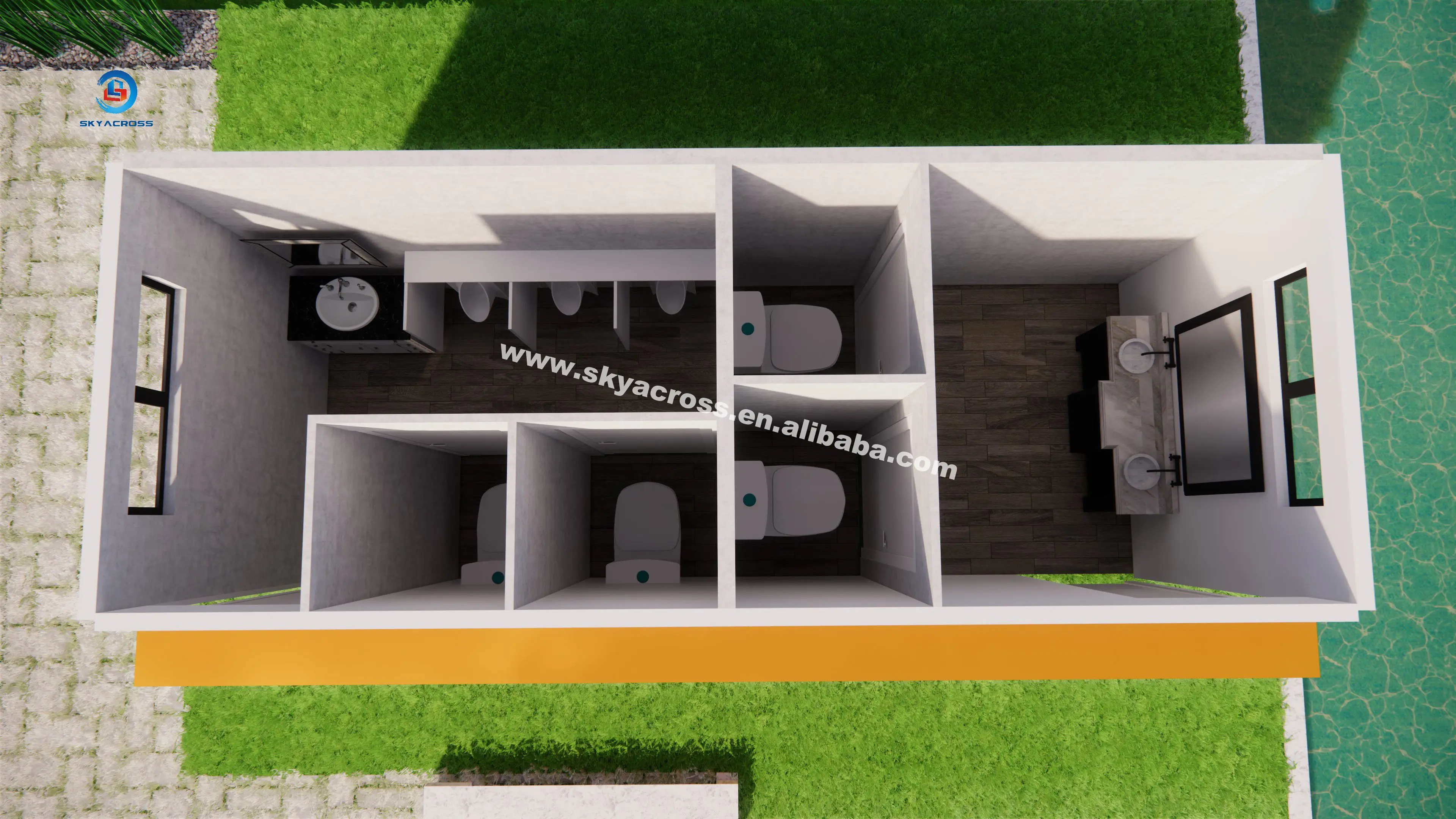 Restroom Container - Mobile Modular Portable Restrooms