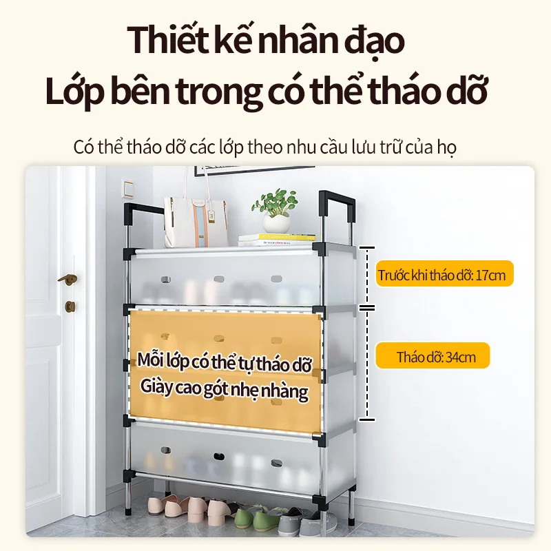 Wholesale Crabon Steel Wire Mesh Shoe Rack - 3-7 Tiers