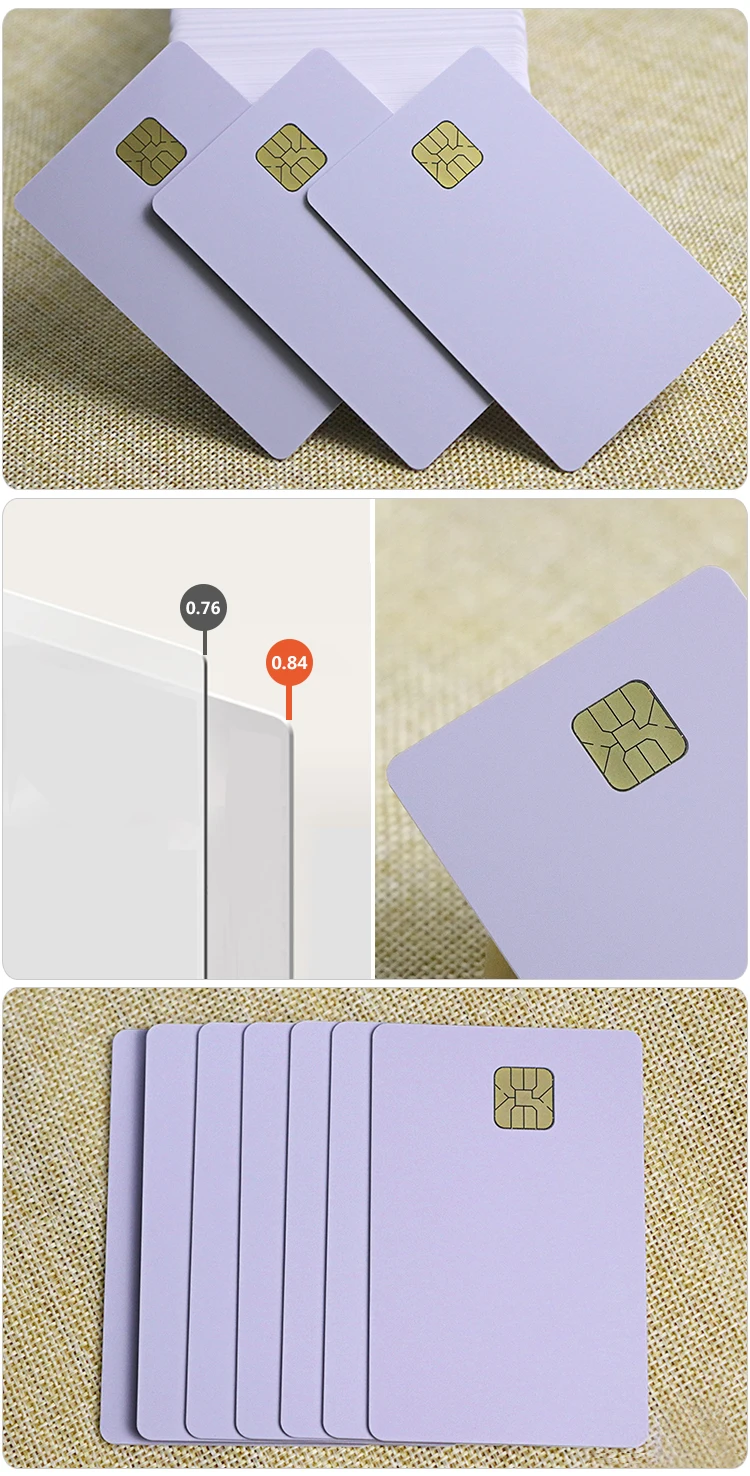 White PVC Contact IC ID S50 S70 F08 Printable Blank Smart Chip Cards ...