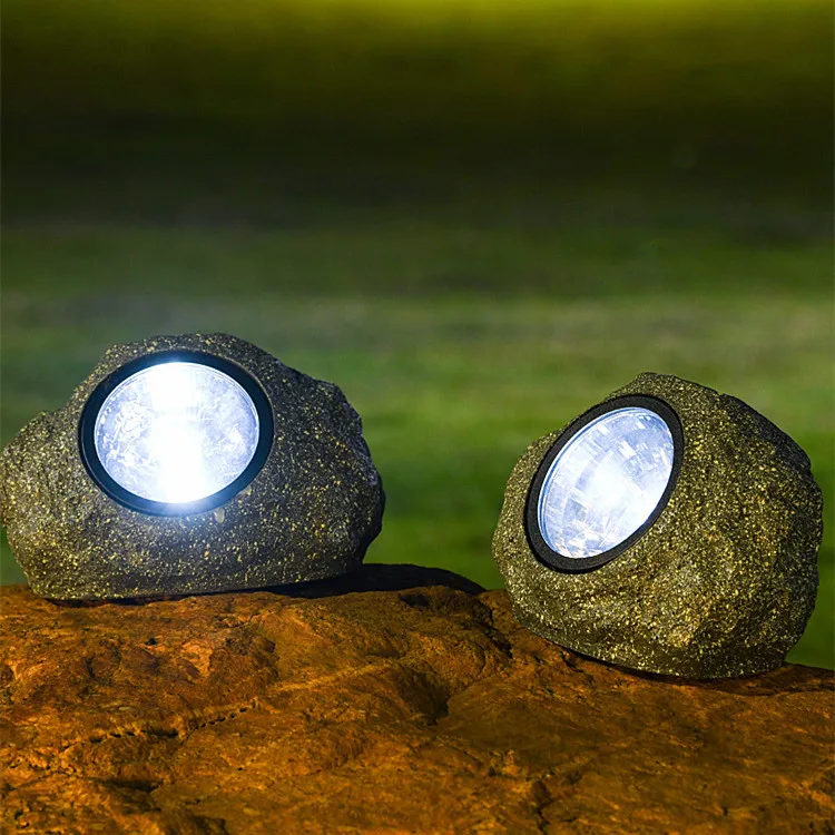 Solar Garden Stone Lights - Durable, Bright, and Waterproof