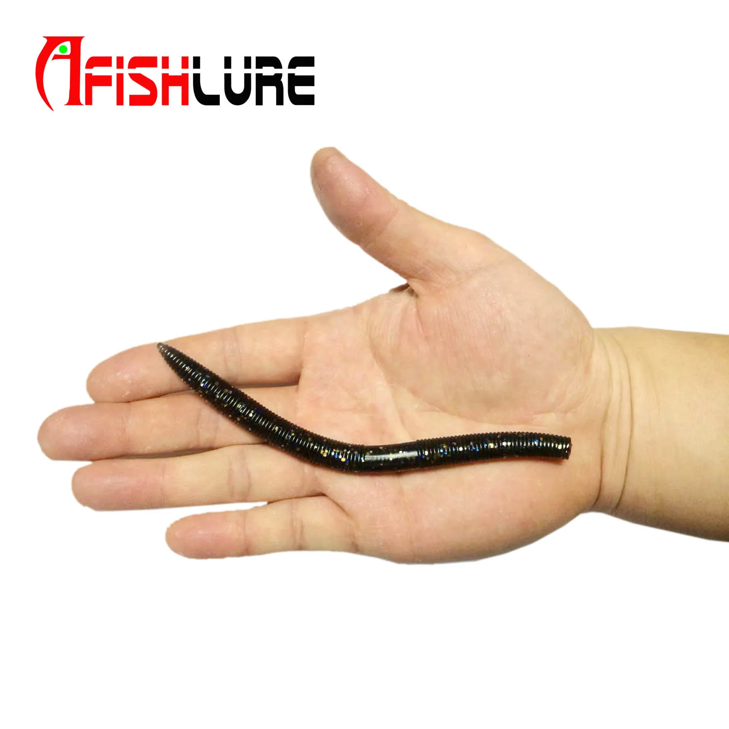 Straight Tail Soft Worm 8pcs A Bag 8.4g 140mm Wacky Fishing Maggot 9 ...