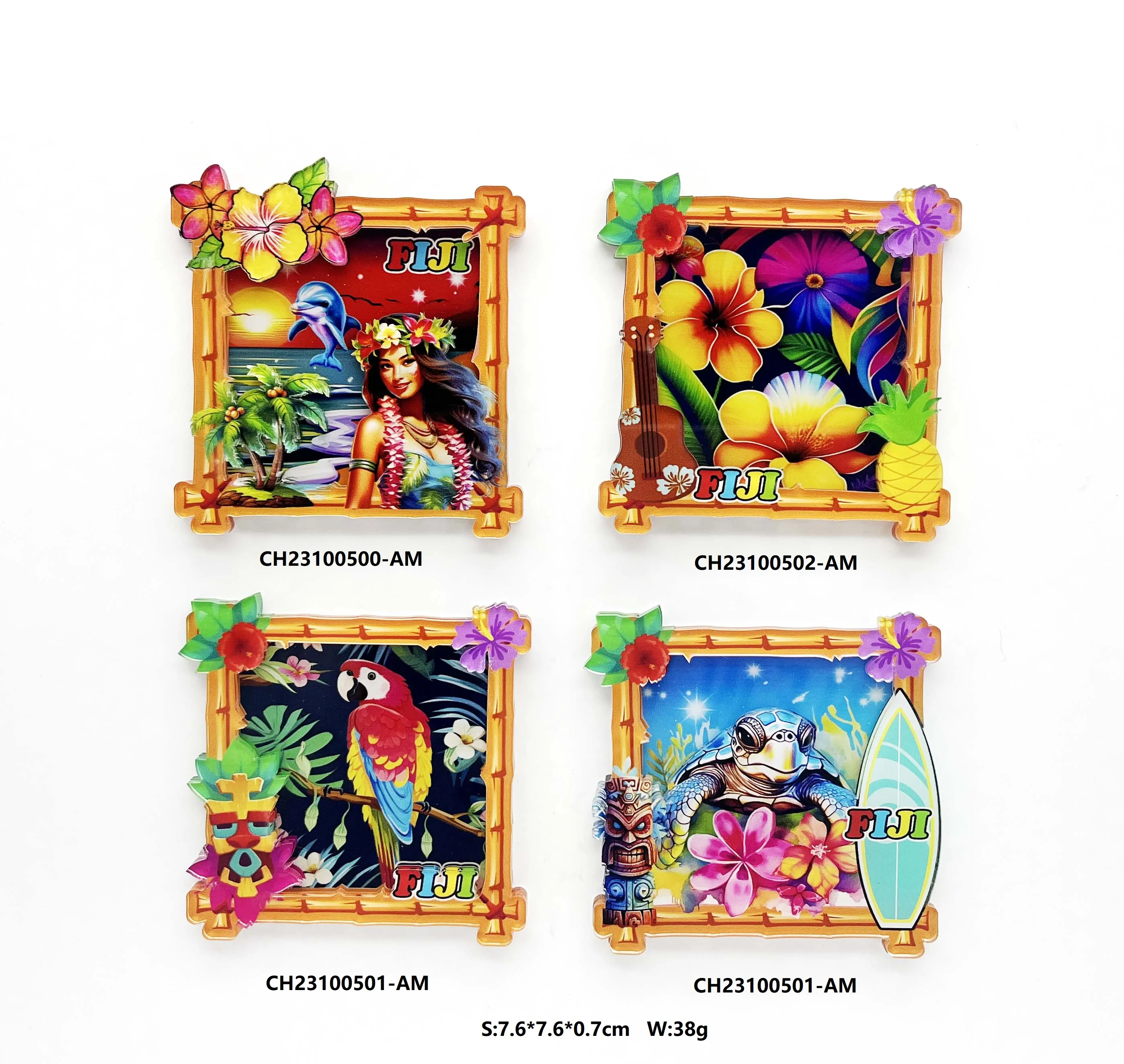 Transparent Clear Acrylic Magnets - Customizable Souvenirs