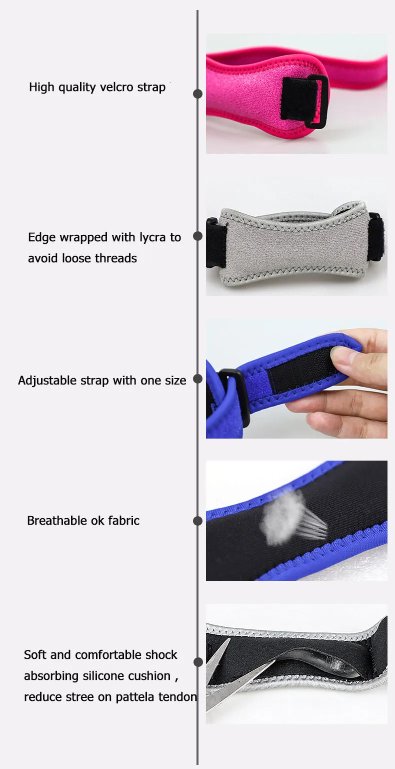 Knee Stabilizing Patella Brace Compression Knee Pain Relief Tendon Open ...