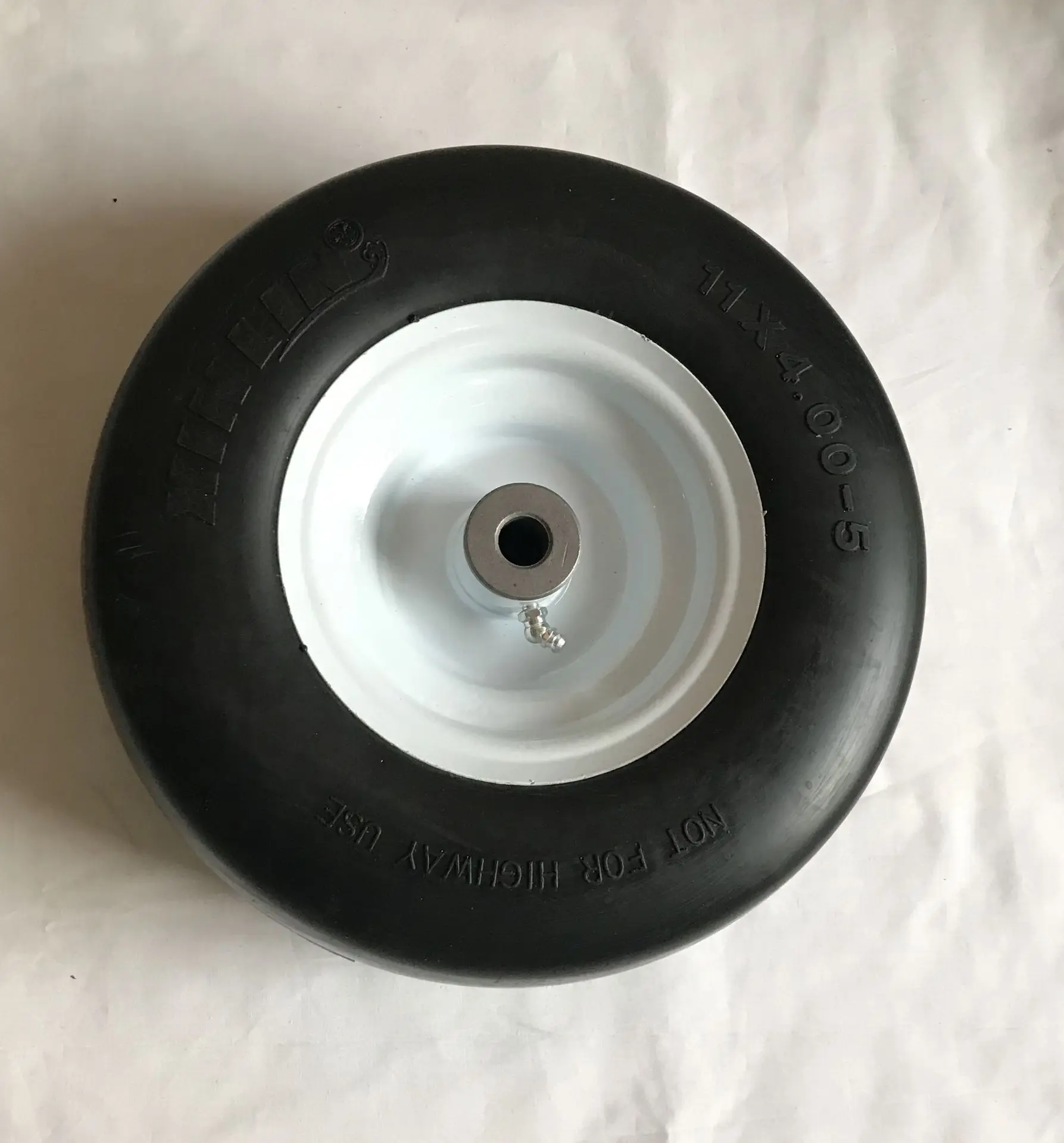 Solid Rubber Tire 11x4.00-5 for Lawn Mowers - Durable & Smooth