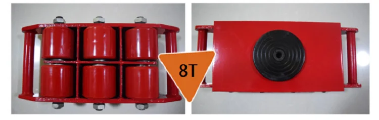 8 Skids Heavy Duty Cargo Roller Trolley - Easy Transport