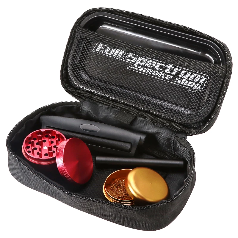 Custom Portable Smoking Set Kit With Metal Herb Grinder Tin Rolling ...