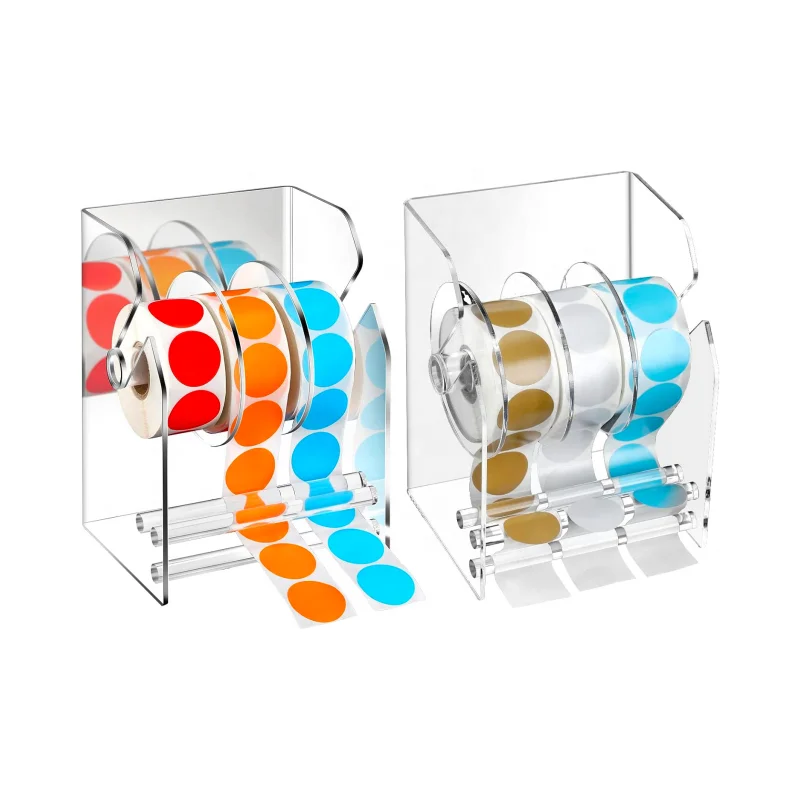 Clear Sticker Holder Organizer Label Stand Magnetic Automatic Label ...