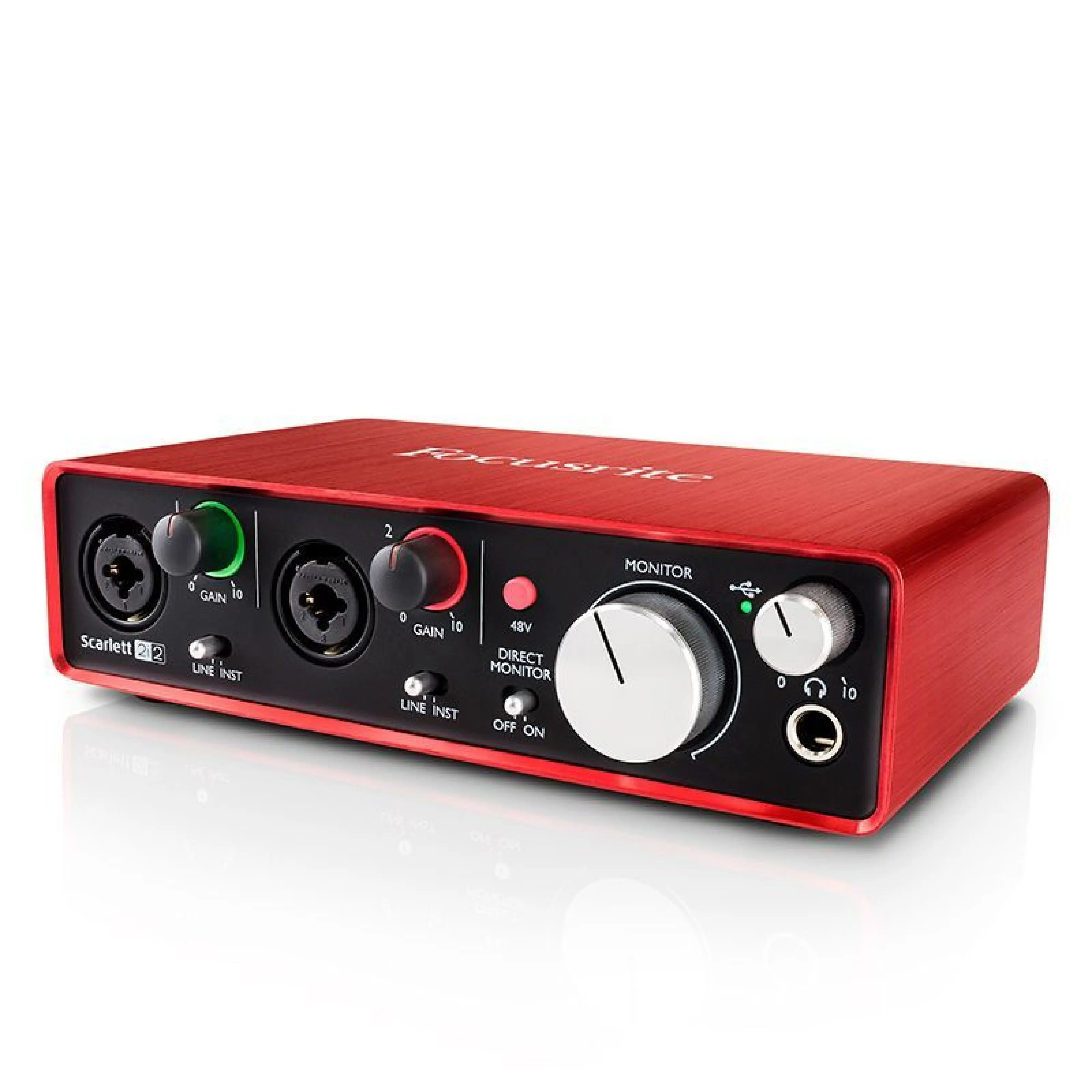 Professional Focusrite Scarlett 2i2 Usb Audio Interface Soundcard Sound ...