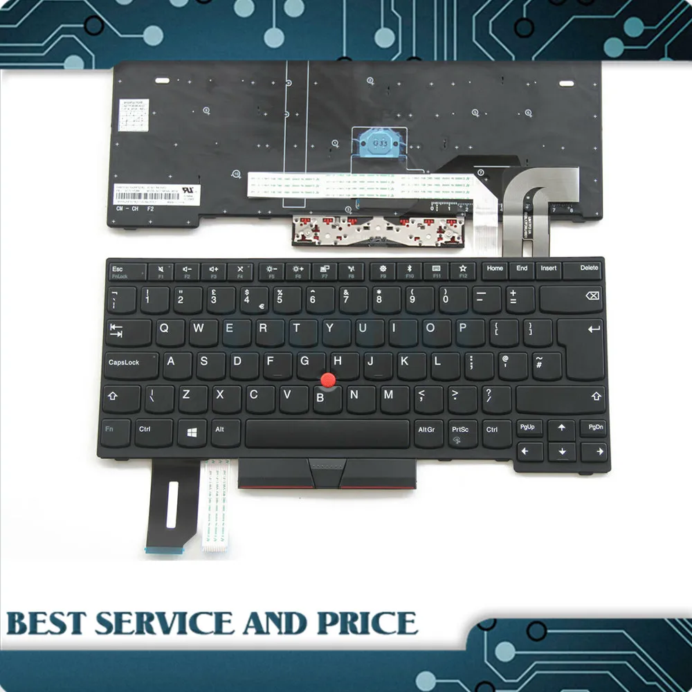 01yp268 For Thinkpad L480 L490 E480 E485 E490 E495 R480 Laptop Keyboard ...