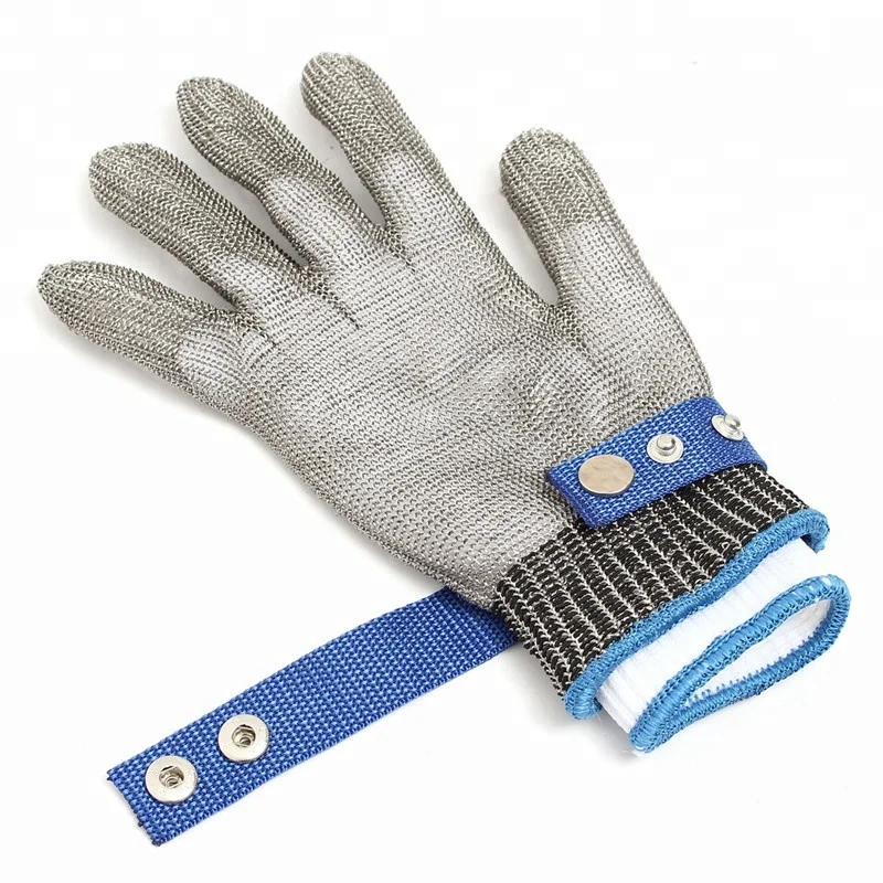 Food Grade 316l Meat Cutting Chainmail Metal Wire Mesh Butcher Gloves ...