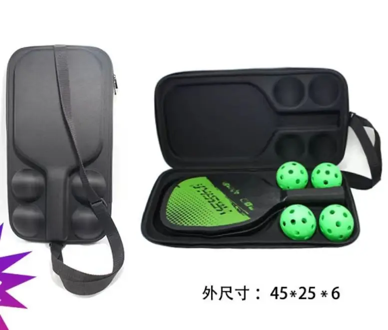 Carbon Fiber Texture Pickleball Paddle Carrying Case Protective Hard ...