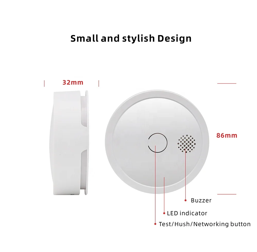 Heiman Tuya Wifi Smart Smoke Detector,Smoke Alarm With En 14604 ...