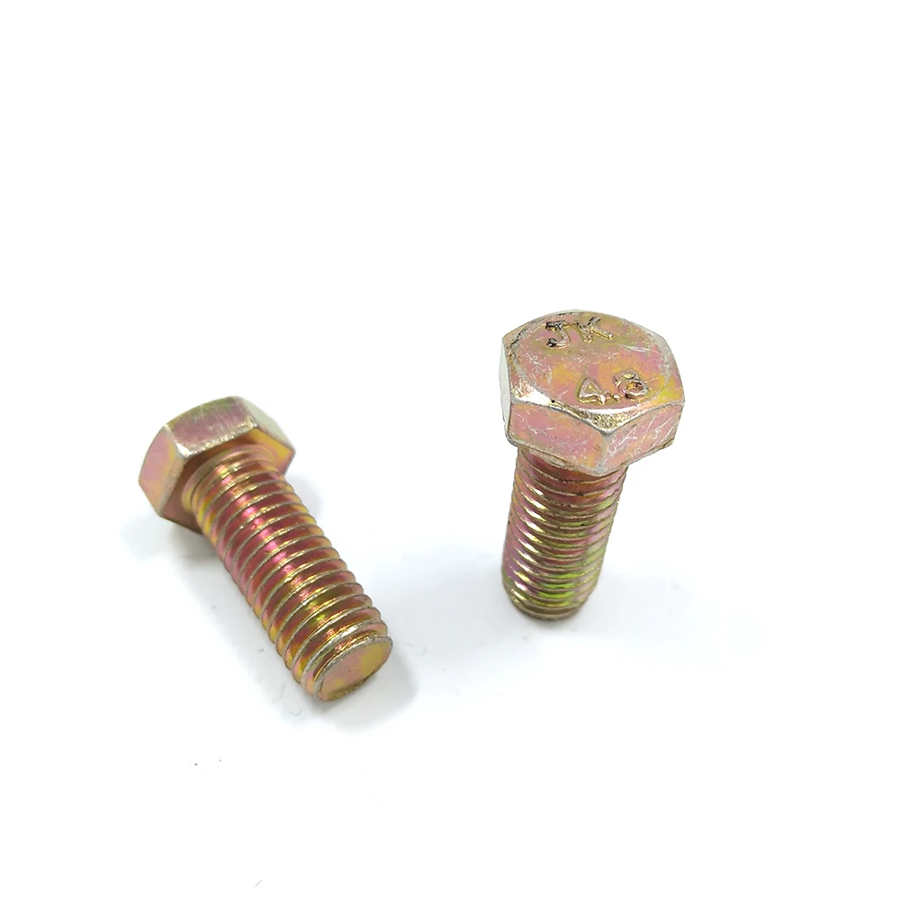 Yellow Zinc Hex Bolt Metric Bolt High Strength Din933 Din931 Hex Bolts ...