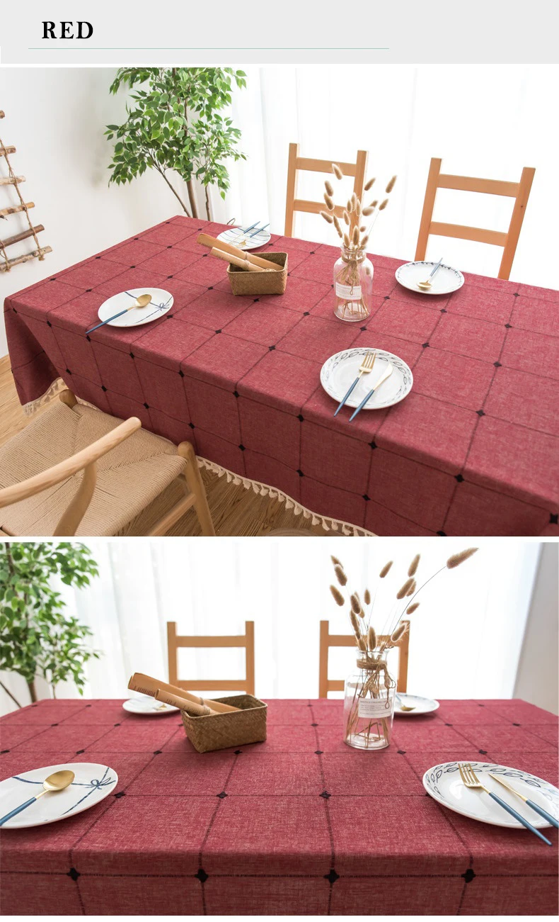 Japanese Style Large Size Cotton And Linen Table Cloth Jacquard Table ...