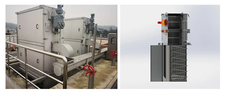 Stainless Steel Dual Flow Travel Band Screen for Wastewater Treatment