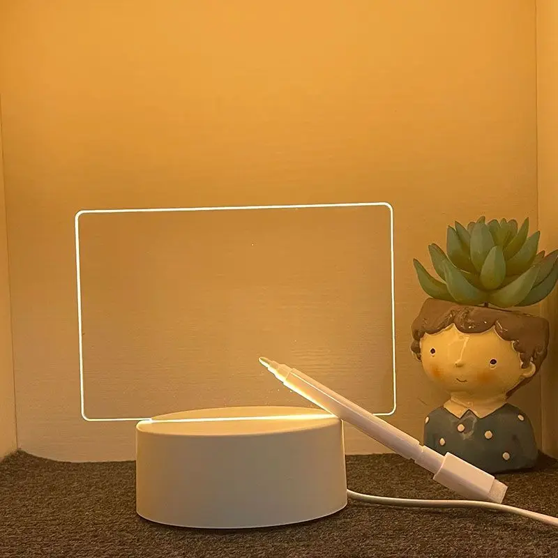 Acrylic DIY LED Note Board - Holiday Light Creative Night Light