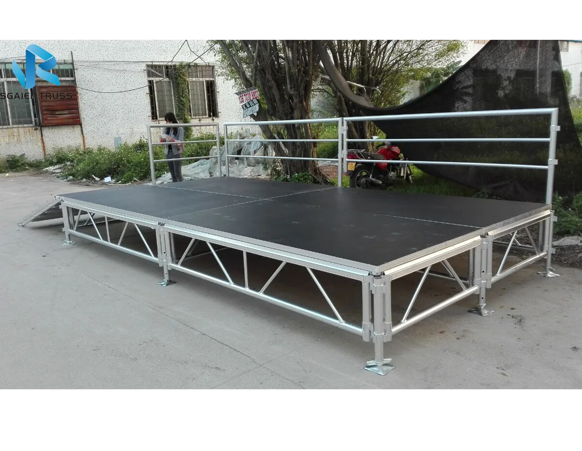Lot Of 8 - 4' X 8' Wenger Versalite Portable Stage Platform - 16" Legs ...