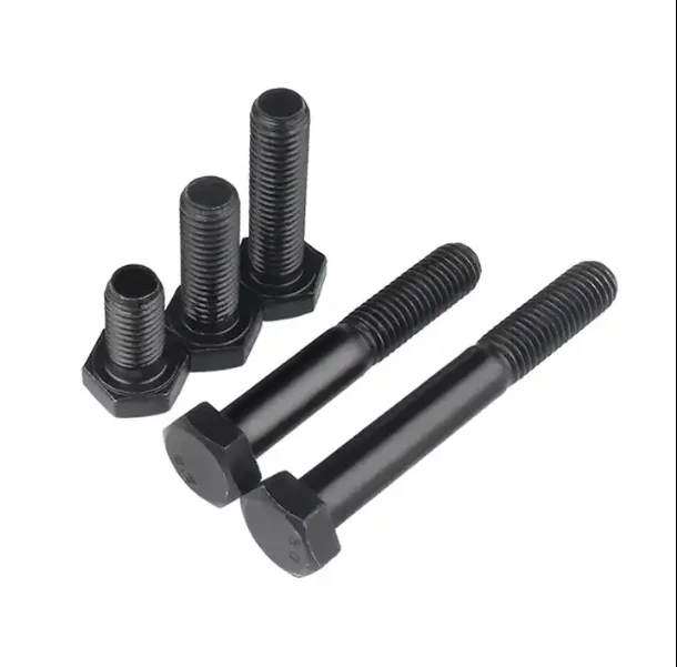 Black Din933 M6 Hex Screw Bolts And Nuts M10 Fasteners M12 M13 Hexagon ...
