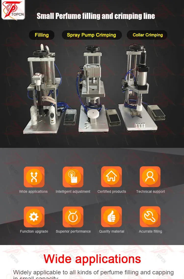 Full Line Manual Small Pocket Perfume Bottle Filling and Capping ...