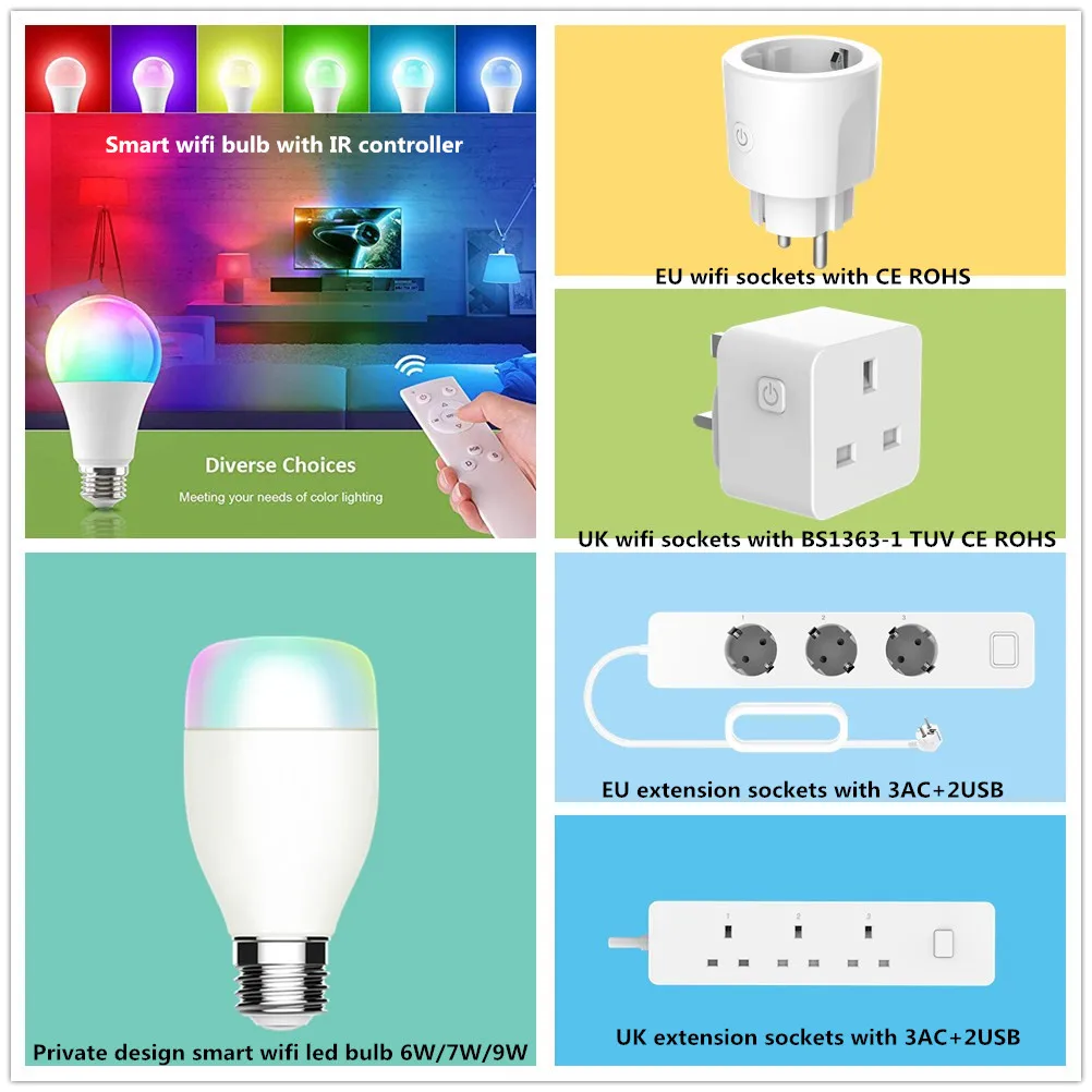 Tuya Wifi Smart Bulb 9w 800lm Work With Google Home Alexa Infrared ...