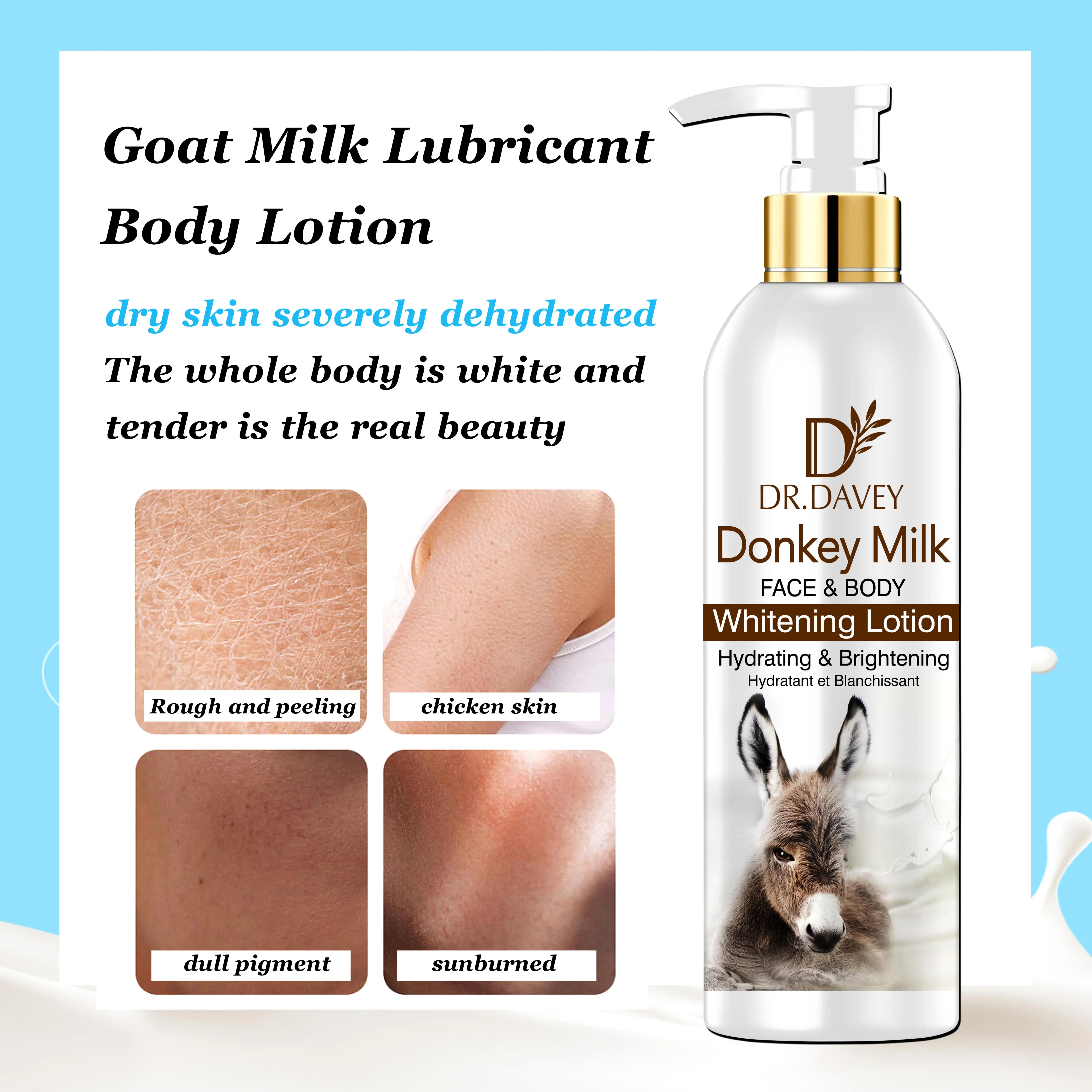 DR.DAVEY Donkey Milk Lotion - Nourishing Skin Whitening Cream for Face ...
