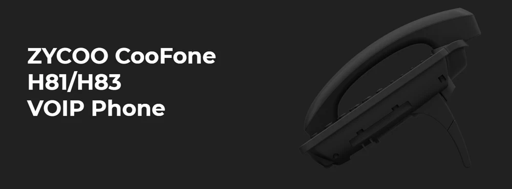 ZYCOO Coofone H81 VOIP Phone - 2 SIP Accounts & 128x48 Screen