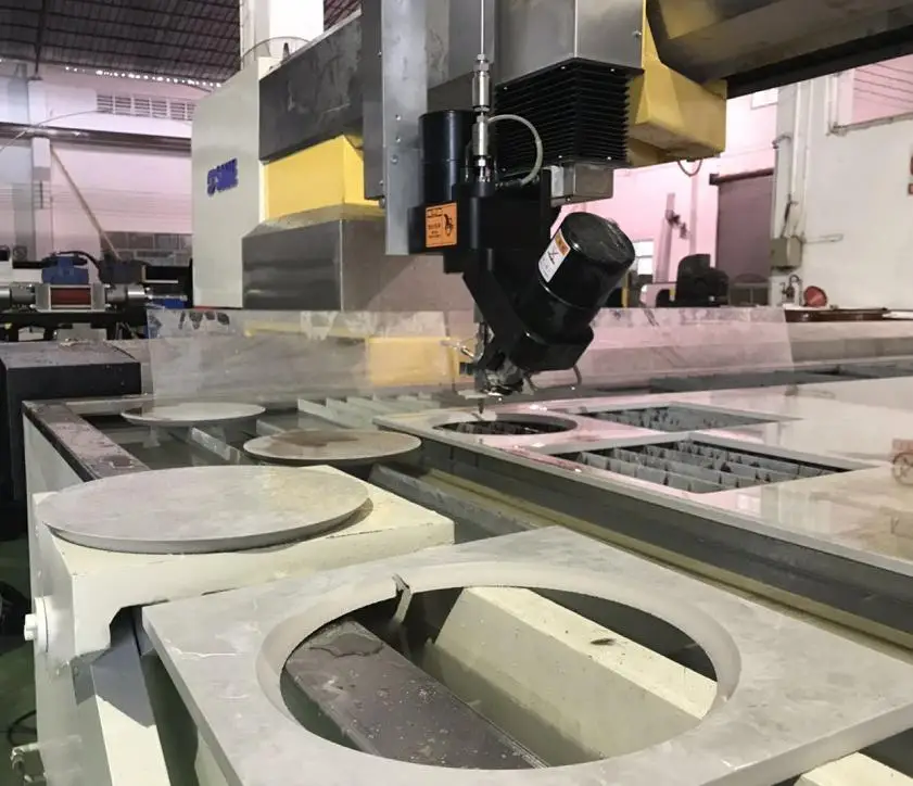 Water Jet Countertop Cutting Machine With Porcelain Slabs - Buy ...