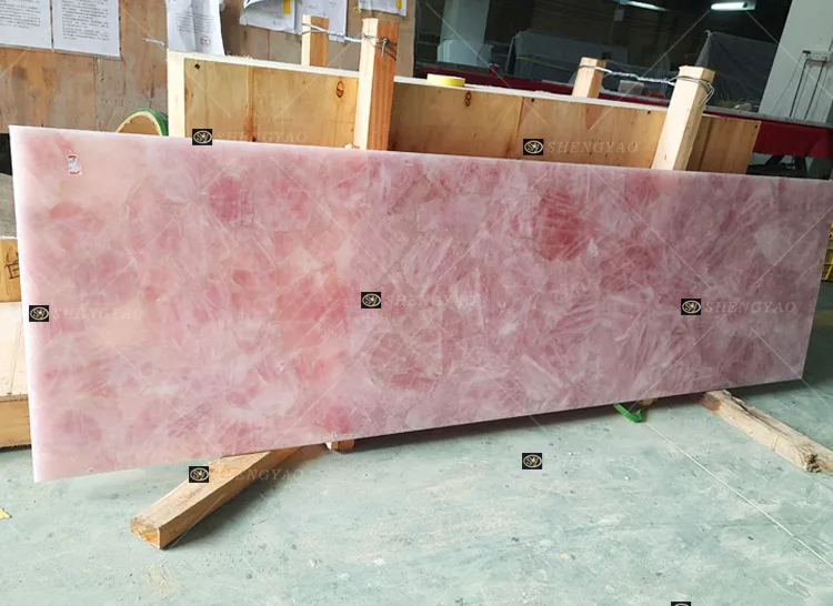 Custom Natural Gemstone Pink Quartz Amethyst Crystal