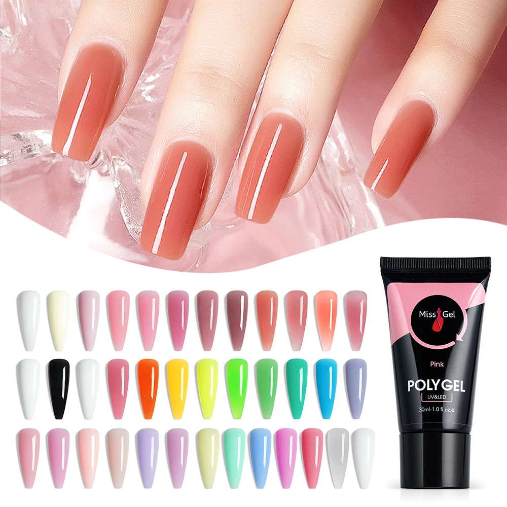 Wholesale 49 Solid Colors Acrylic Gel Polly Gel Nail Supplies