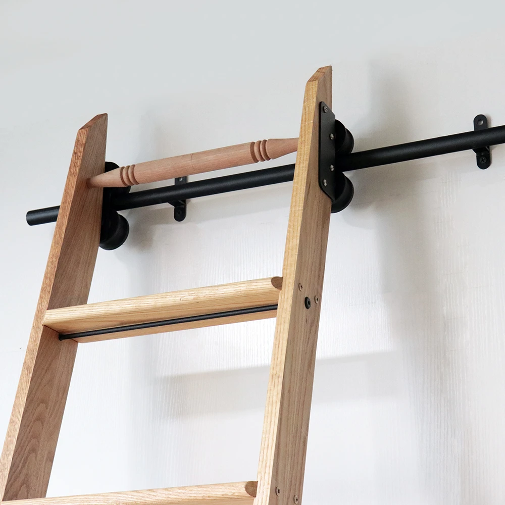 Sliding Ladder Bookshelf Cabinet - 2M Customizable Steel Ladder ...