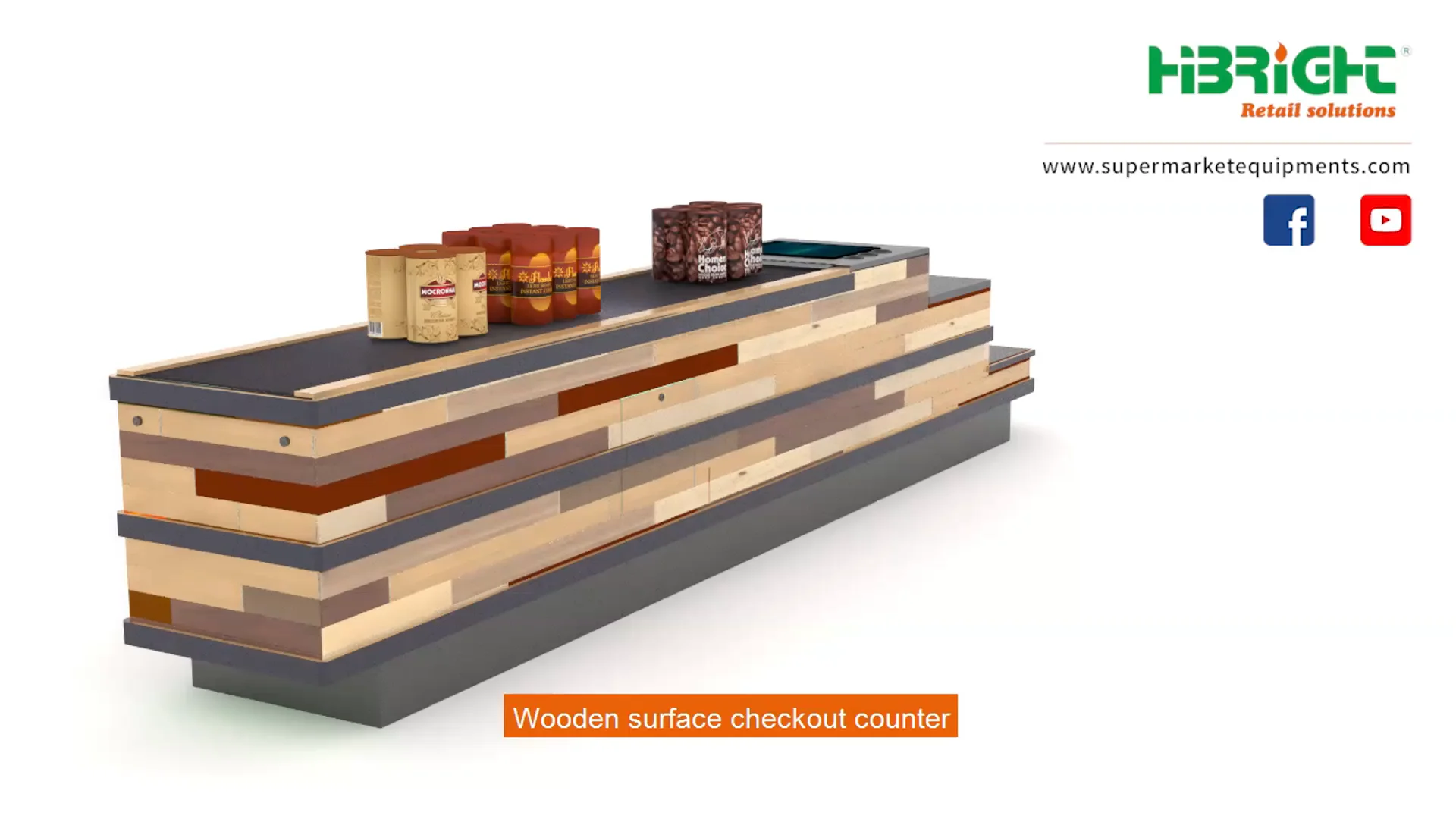 Supermarket Shopping Mall Retail Store Double Sided U Shaped Checkout ...