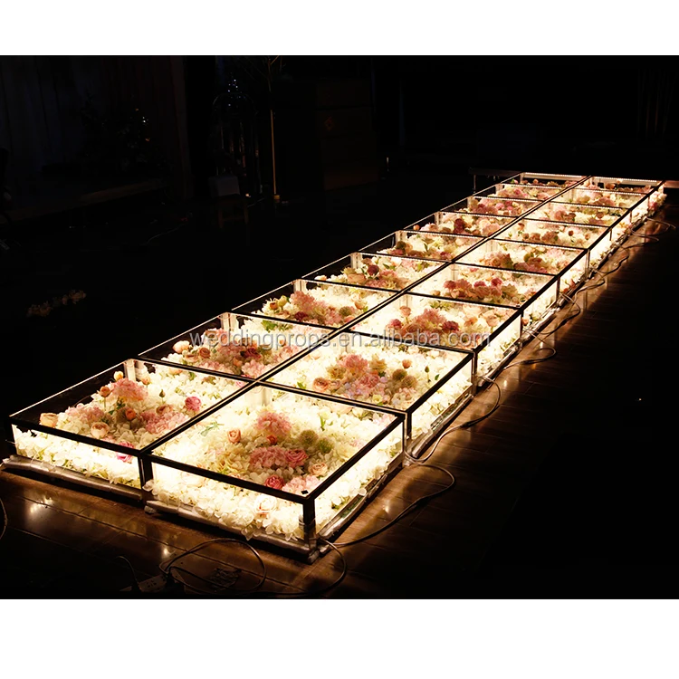 Luxury Wedding Glass Stage Platform - LED Transparent Plexiglass