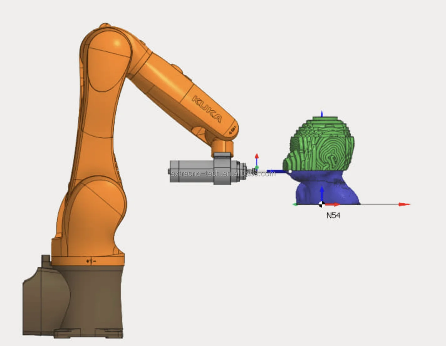 3D Sculpture 6 Axis Robot Arm CNC Engraving for Wood Foam Stone