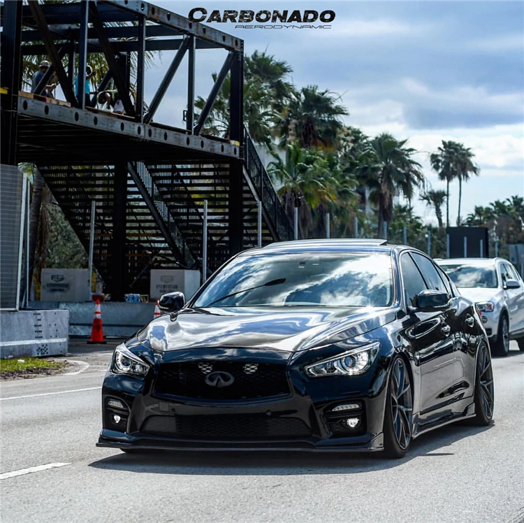 Carbonado TLEN STYLE CARBON FIBER SIDE SKIRTS FOR INFINITI Q50 Q50L SEDAN