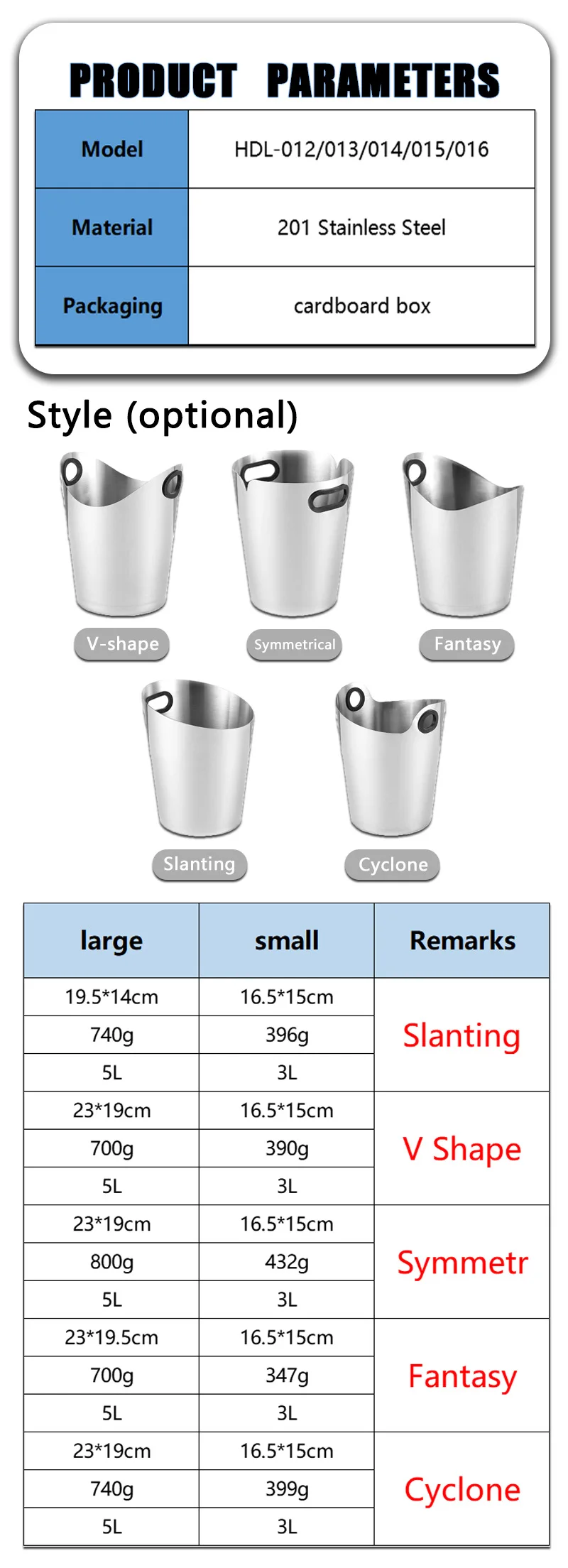 FTS champagne Bucket pink Gold Color Beverage Tubs Metal Party Premium ...