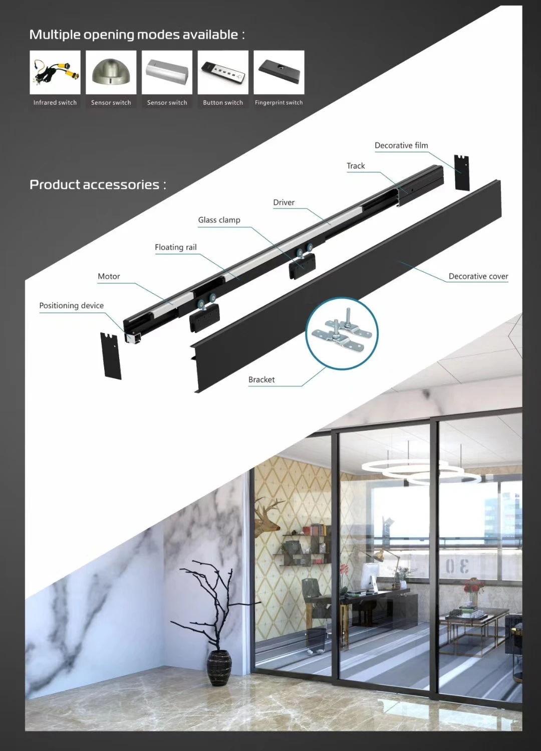 Face Recognition Magnetic Levitation Sliding Door System - Buy ...