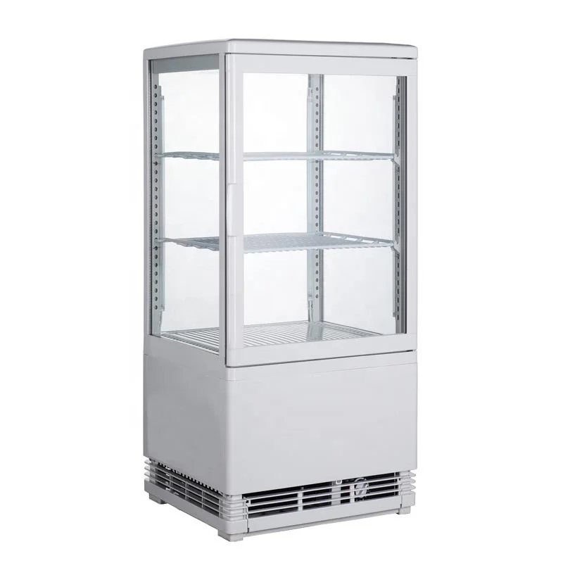 Small Cooler Counter Top Display Showcase Four Glass Sides Fridge ...