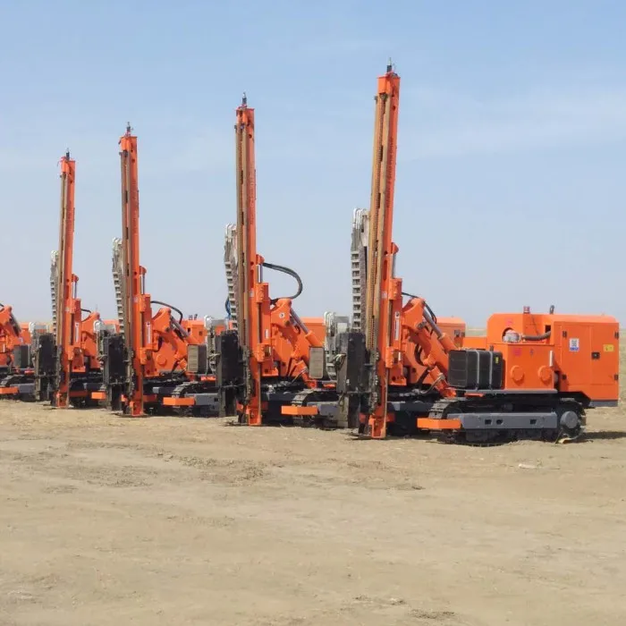 Solar Pile Ramming Driving Machine with GPS Satellite Guided