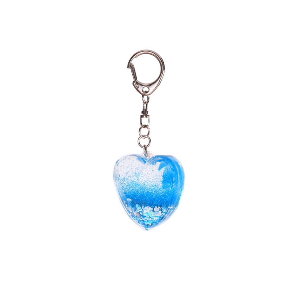 Wholesale Heart Clear Liquid Key Chain Acrylic Sparkle Key Chain ...
