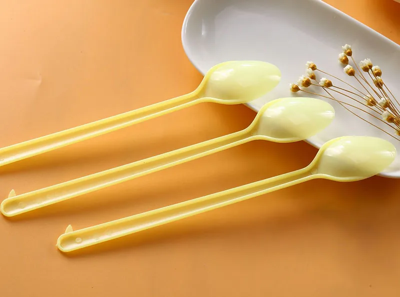 2 In 1 Function Creative Ps Disposable Plastic Long Handle Spoon - Buy ...
