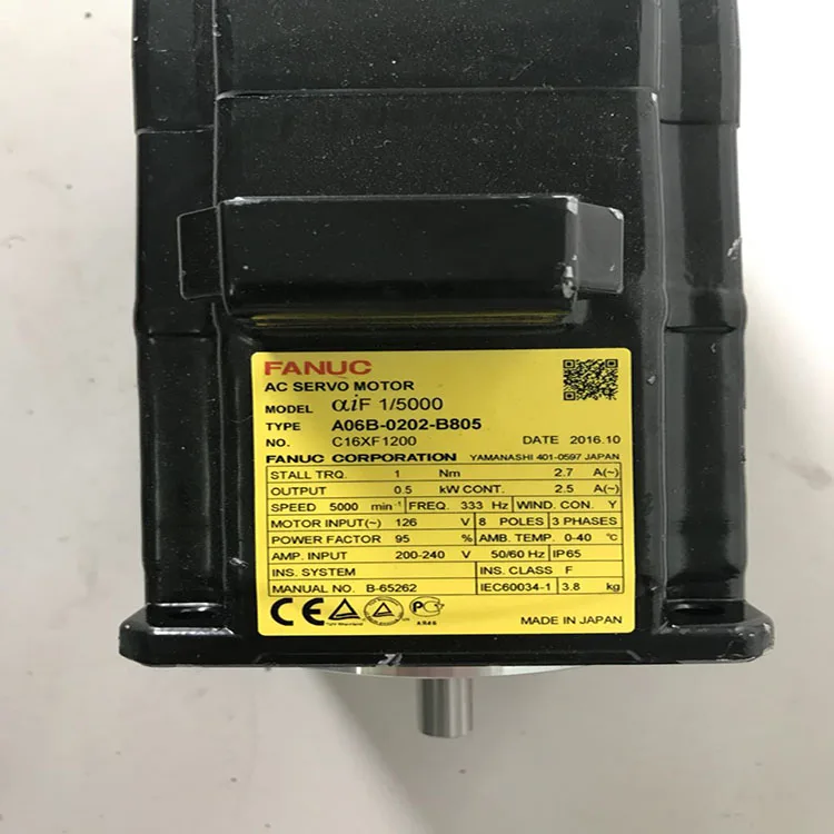 Fanuc Permanent Magnet Motor Synchronmotor Aif1/5000 A06b-0202-b805 ...