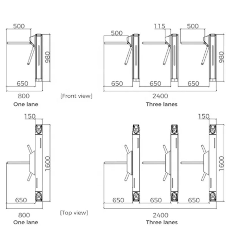 Lap Barrier Gate for Office Building Entrance - Secure & Efficient