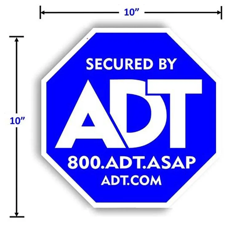 W080a Reflective Adt Security Yard Sign With Aluminum Pole,Aluminum ...
