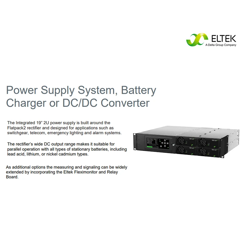 Eltek Flatpack2 Integrated 19" 2U Power System - 12kw/8kw