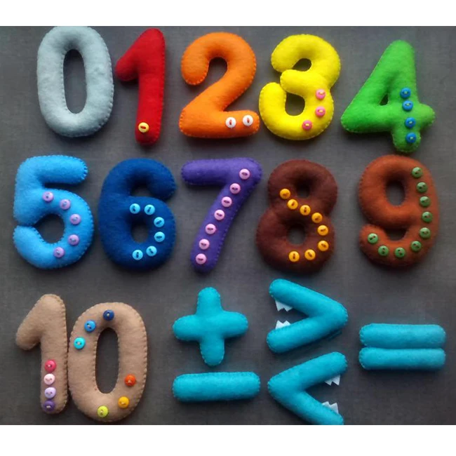 Polyester Felt Educational Craft Toy - Felt Stuffed Numbers