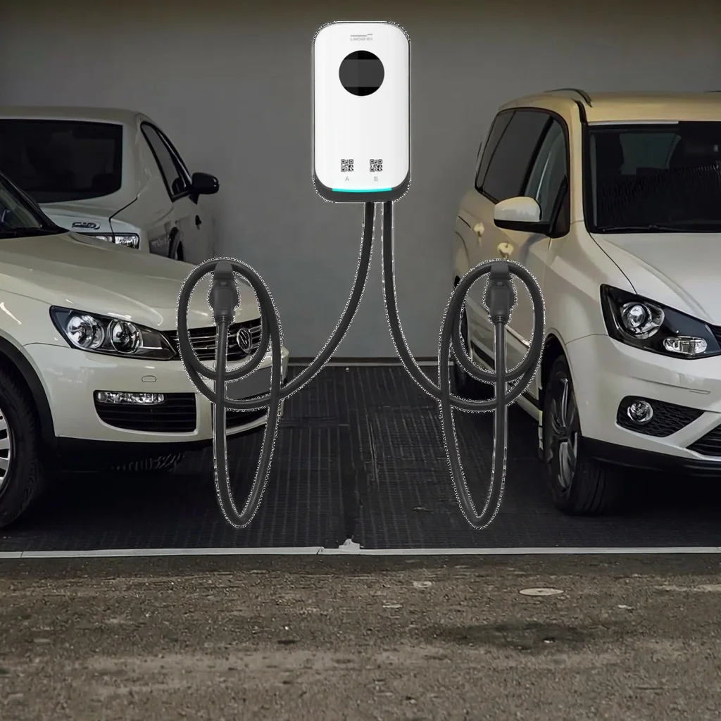 New 7kw Dual-Gun AC Charger Residential Wall-Mounted Charging Station ...