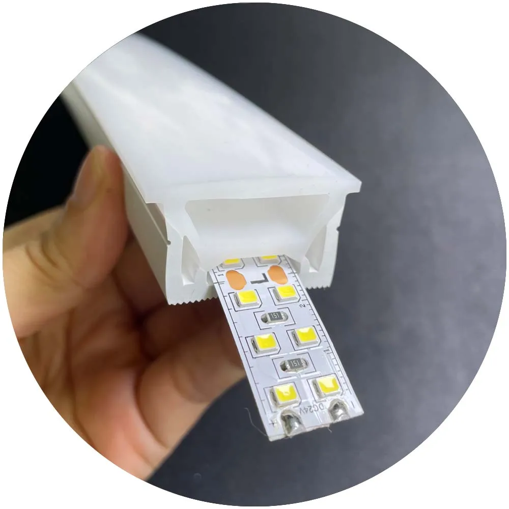 White Black Double Row 15mm Pcb Replace Aluminum 3020 Neon Cover ...