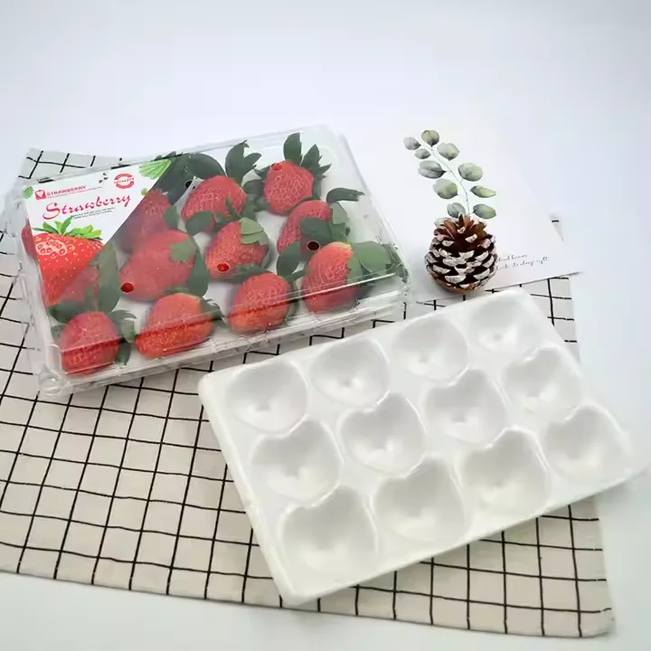 Plastic Fruit Container - Strawberry Trays with Soft Lining