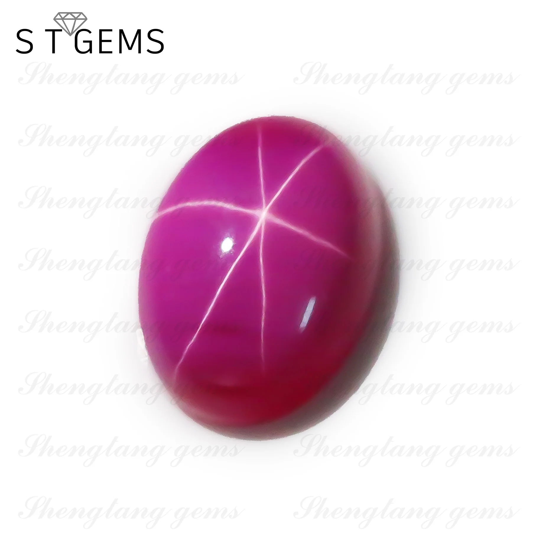 7x9mm Oval Flat Back Cabochon Synthetic Star Ruby Gemstone| Alibaba.com