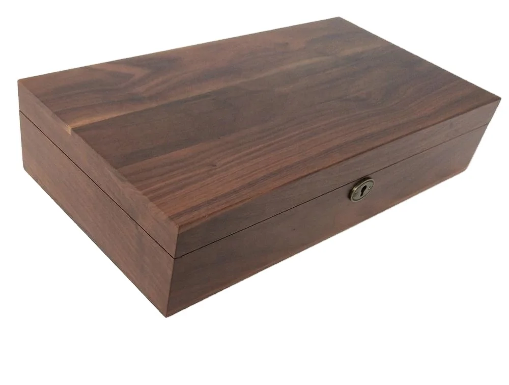 Classical Walnut Wood Gift Boxes - Customizable & Durable
